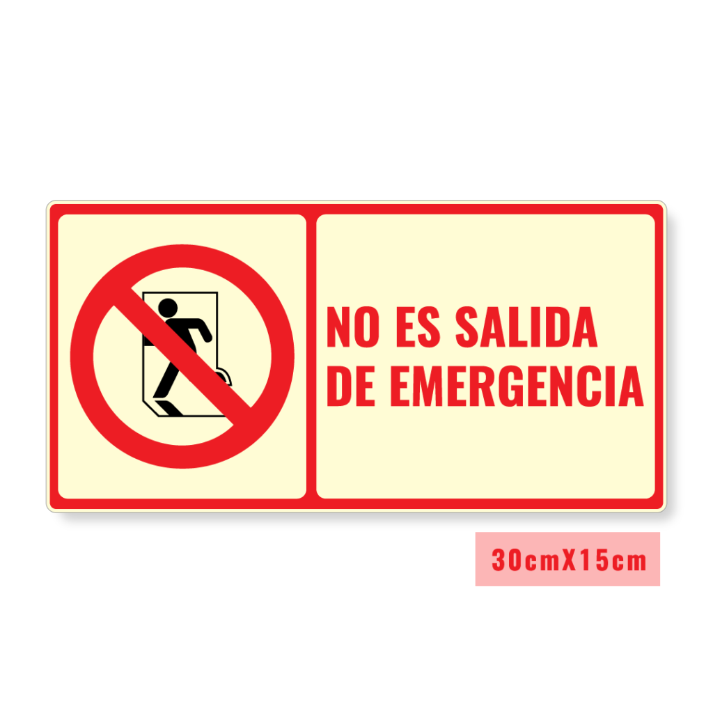 Señalización No Es Salida De Emergencia Jop Avisos Señalizaciones